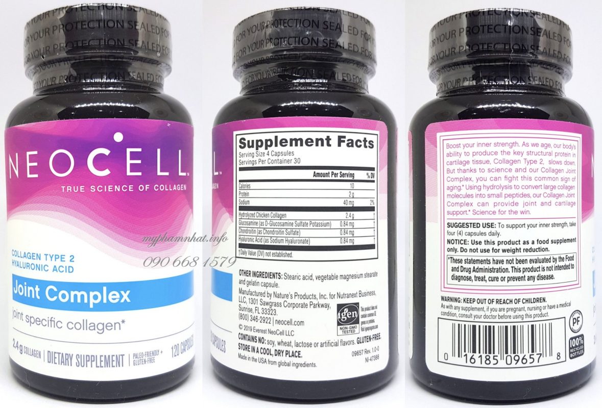 Viên uống Collagen Neocell Type 2 Hyaluronic Acid Joint Complex