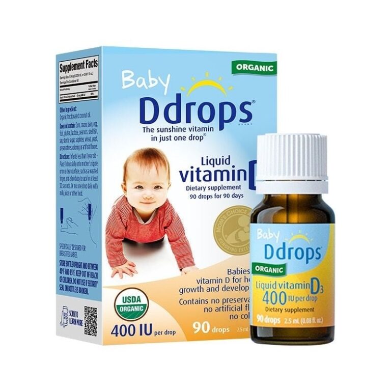 Baby Ddrops Vitamin D3 (400IU) Liquid cho trẻ em của Mỹ 25ml